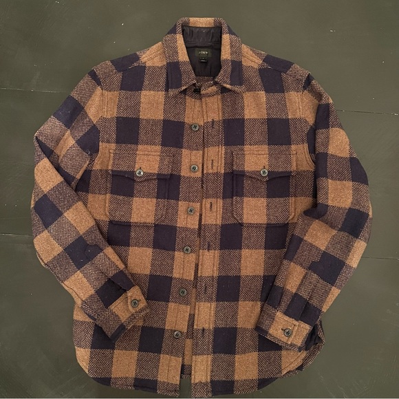 J. Crew | Jackets & Coats | J Crew Mens Buffalo Plaid Wool Shirt Jacket | Poshmark